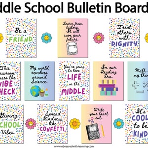 Middle School Bulletin Board Kit, Middle School Classroom Décor ...