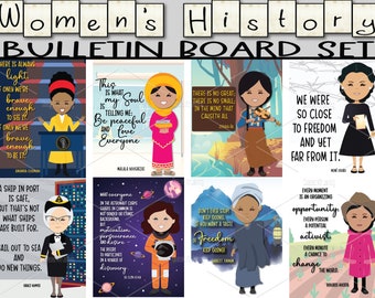 Women's History Month Posters Bulletin Board Set - Etsy