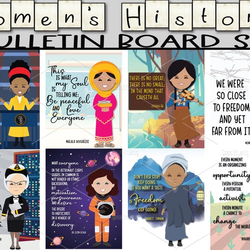 WOMEN'S HISTORY MONTH Bulletin Board Female Leaders - Etsy