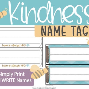 Student Name Tags Editable School Supplies Classroom Decor With ...