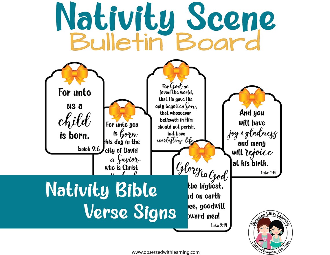 Christmas Nativity Scene Classroom Display Christian Decor Kit - Etsy