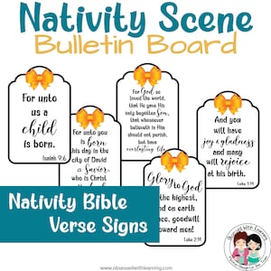 Christmas Nativity Scene Classroom Display Christian Decor Kit - Etsy