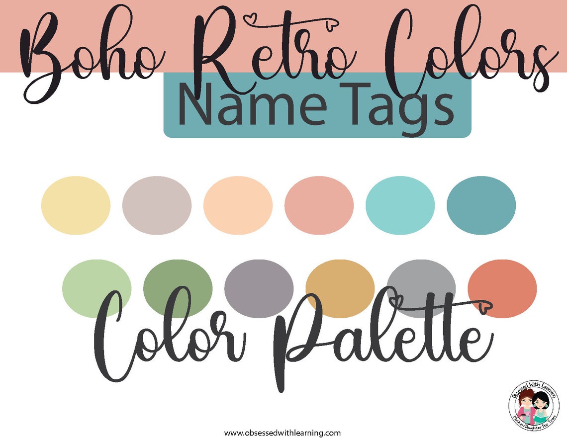 Boho Editable Student Name Tags and Classroom School Supply Labels - Etsy