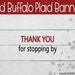Buffalo Plaid Christmas Décor, Merry Christmas Bunting, Red Buffalo ...