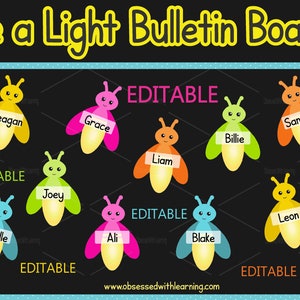 Farmhouse Classroom Decor Kit With Editable Firefly Nametags and ...