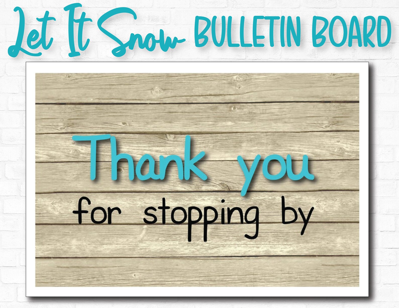 Let It Snow Décor, Let It Snow Bulletin Board, Farmhouse Décor Bulletin ...