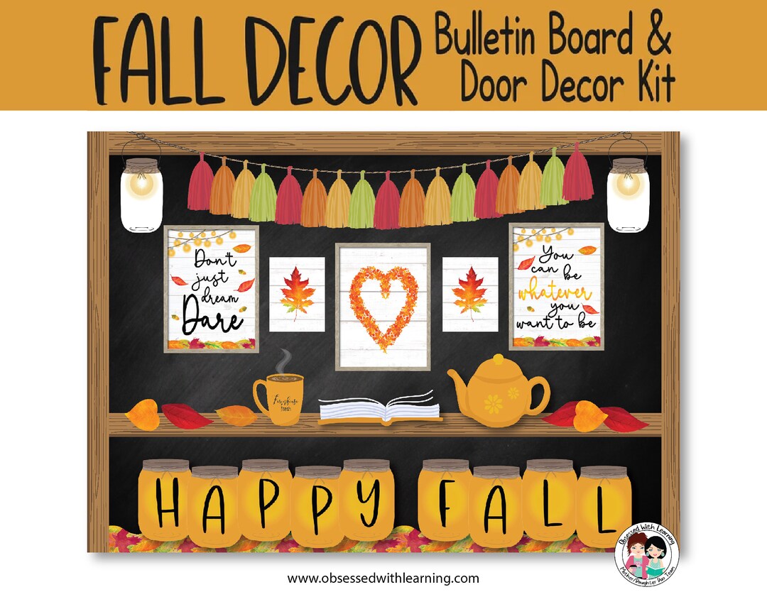 Fall Bulletin Board Kit, It's Fall Y'all, Classroom Décor Elementary ...