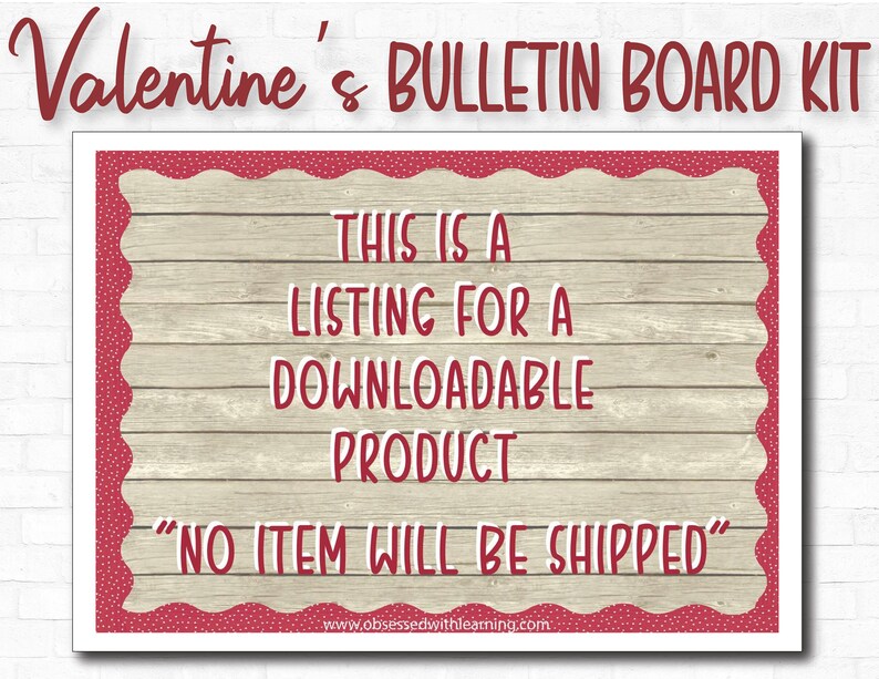 Valentine Bulletin Board Farmhouse Classroom Valentine - Etsy