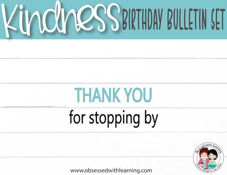 Kindness Farmhouse Birthday Bulletin Board for Classroom Decor - Etsy