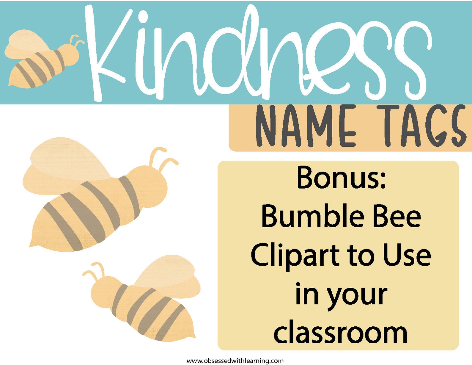 Student Name Tags Editable School Supplies Classroom Decor With ...