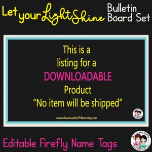 Let Your Light Shine, Matthew 5:16, Editable Name Tags, Classroom ...