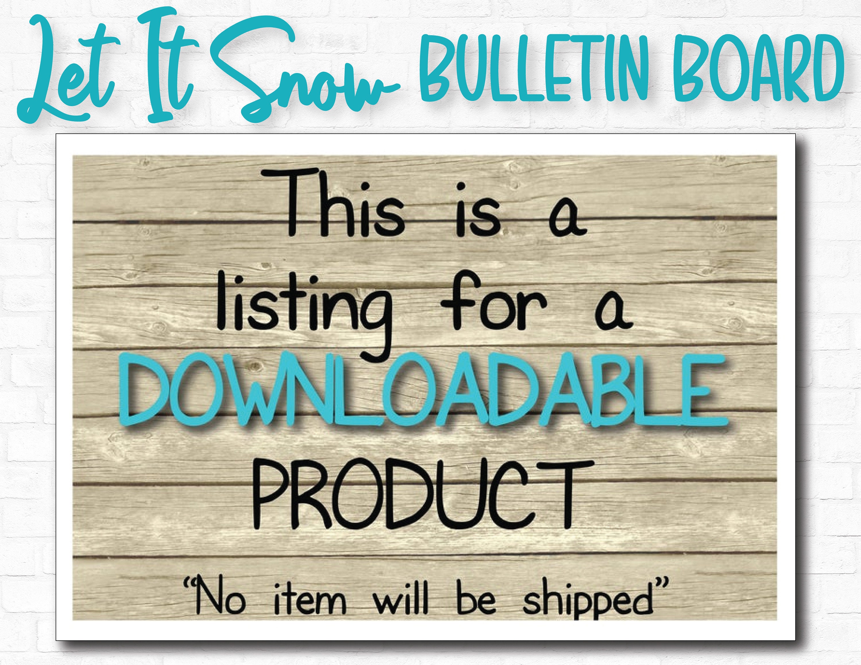 Let It Snow Décor, Let It Snow Bulletin Board, Farmhouse Décor Bulletin ...