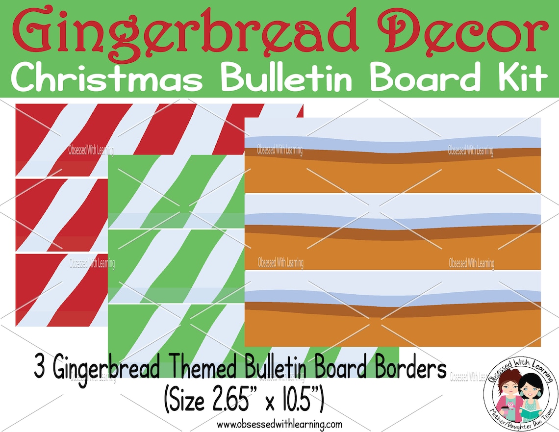 Christmas Bulletin Board Gingerbread Décor Farmhouse - Etsy