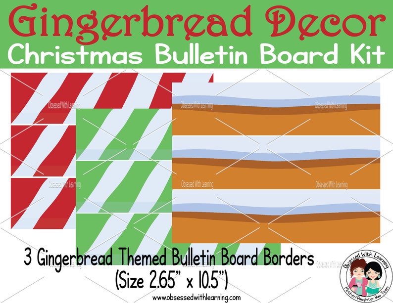 Christmas Bulletin Board Gingerbread Décor Farmhouse - Etsy