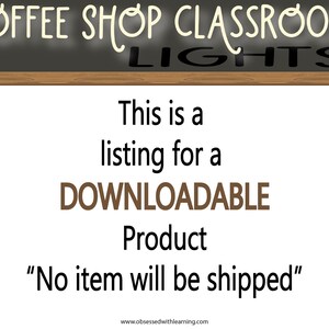 Coffee Shop Classroom, Printable Lights, Farmhouse Classroom Décor ...