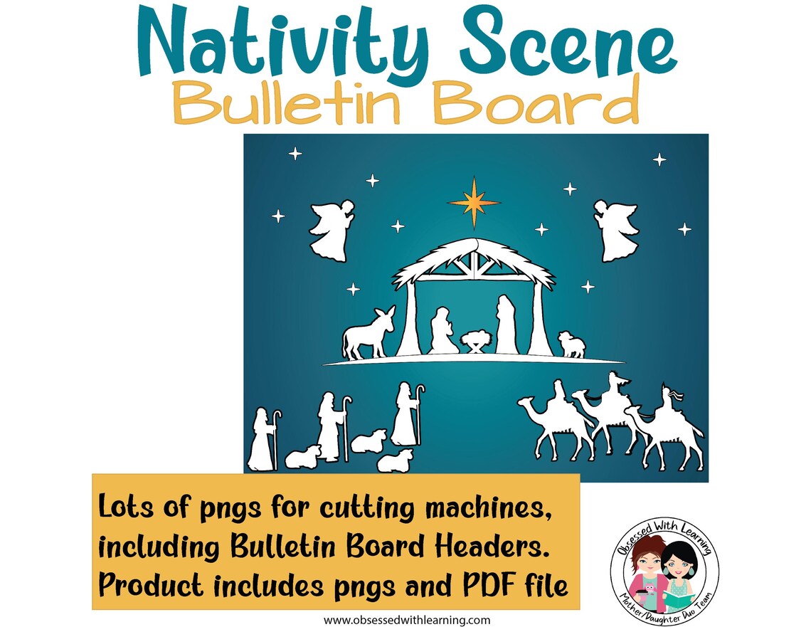 Christmas Nativity Scene Classroom Display Christian Decor Kit - Etsy