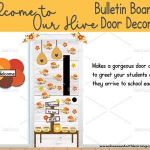 Welcome to Our Hive Bulletin Board, Editable Name Tags, Farmhouse ...