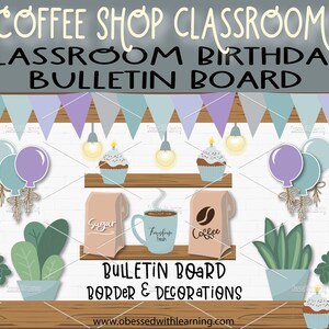 Coffee Theme Farmhouse Classroom Birthday Posters and Name Tags - Etsy