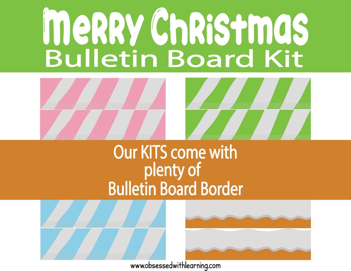 Pink Christmas Bulletin Board Kit, Candyland, Editable Reindeer Tags ...