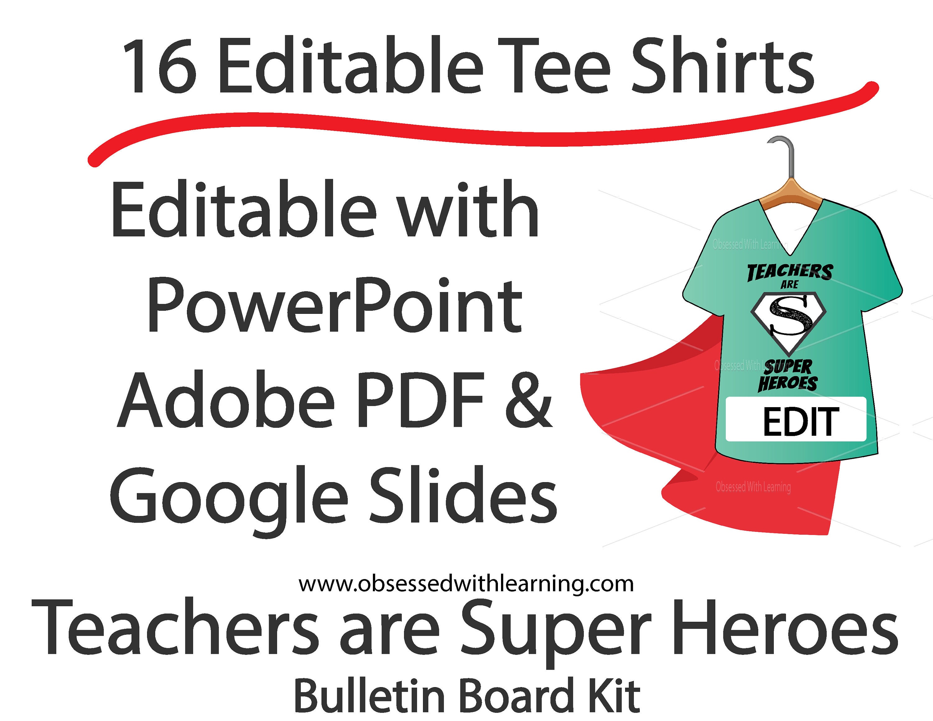 Super Hero Teacher Superhero Teacher Bulletin Board Kit - Etsy