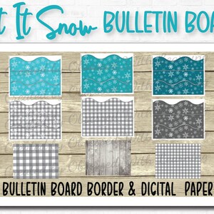 Let It Snow Décor, Let It Snow Bulletin Board, Farmhouse Décor Bulletin ...