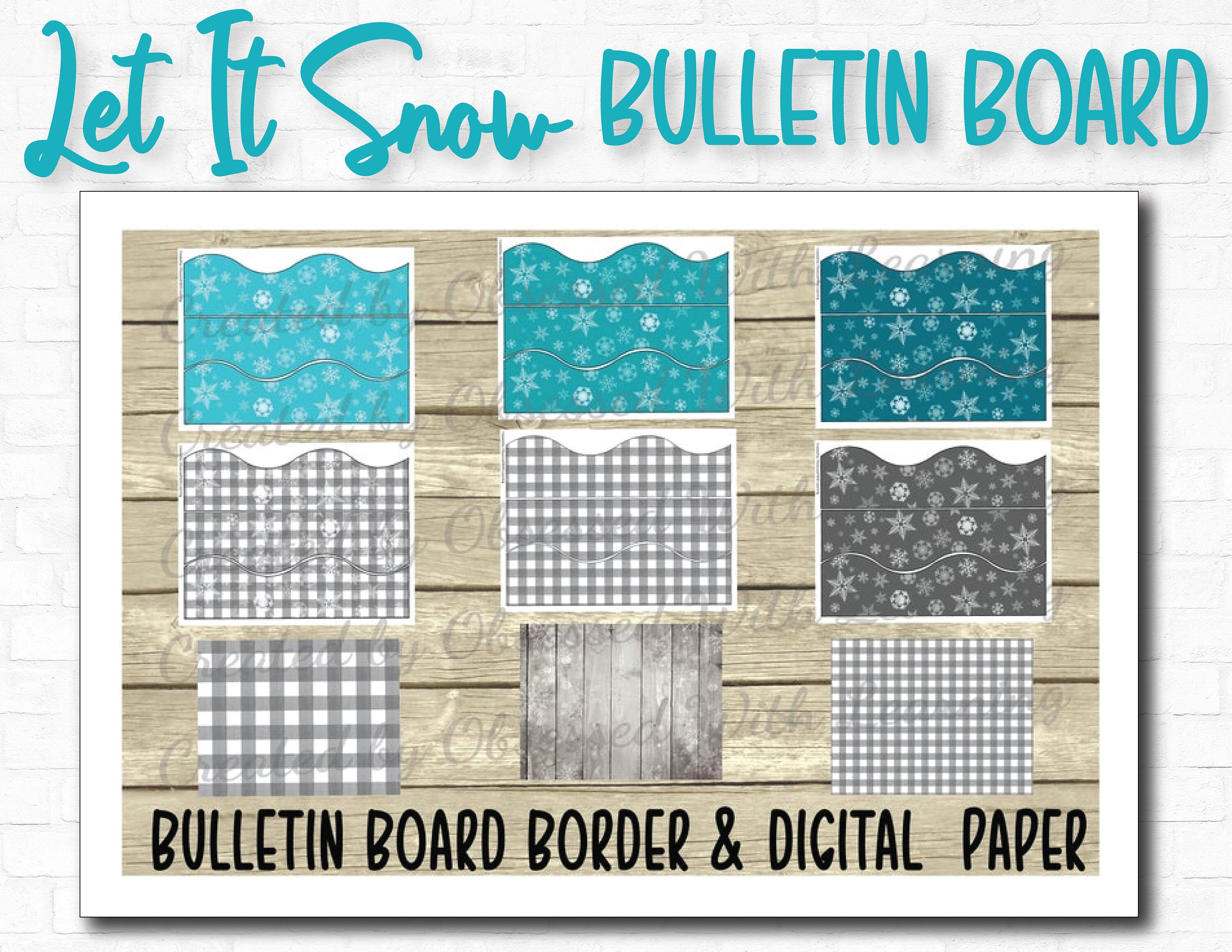 Let It Snow Décor Let It Snow Bulletin Board Farmhouse Décor - Etsy