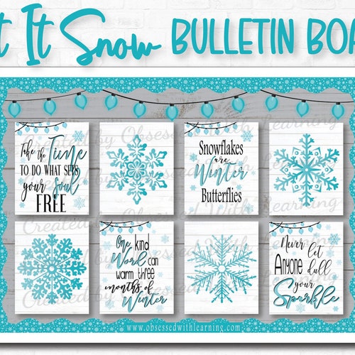 Let It Snow Décor Let It Snow Bulletin Board Farmhouse Décor - Etsy
