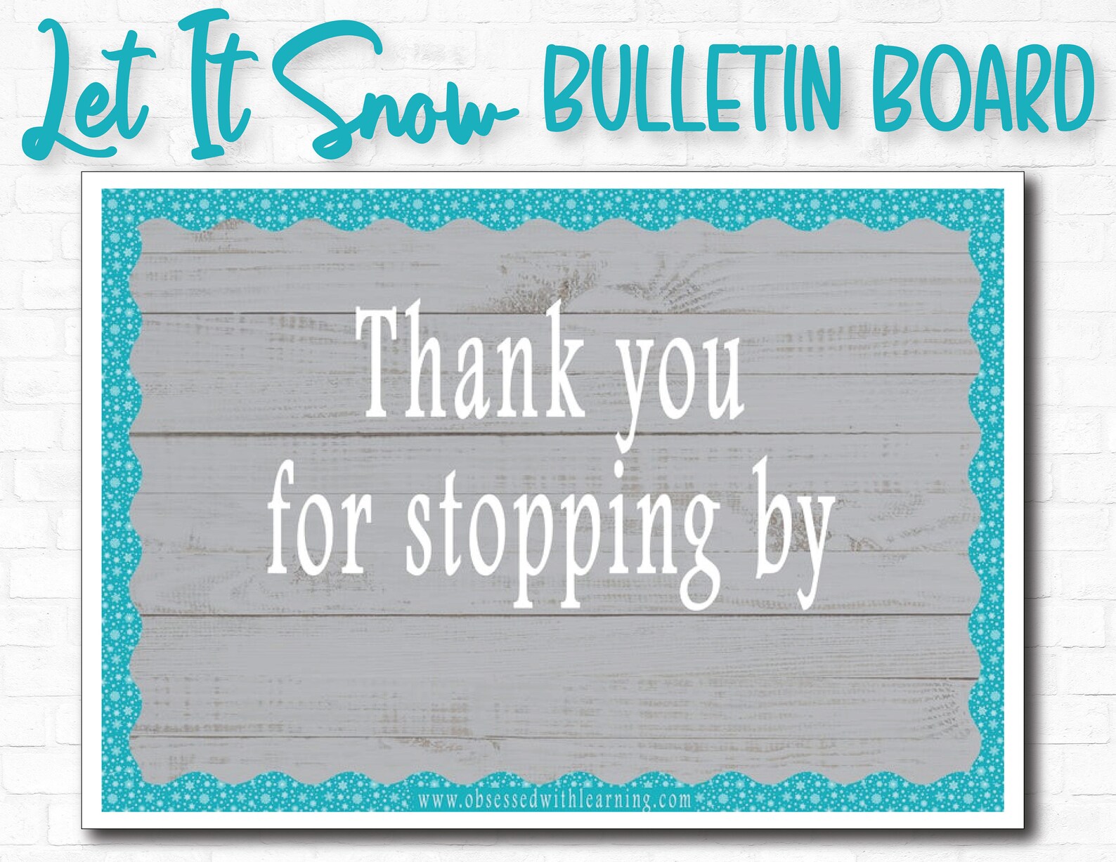 Let It Snow Décor, Let It Snow Bulletin Board, Farmhouse Décor Bulletin ...