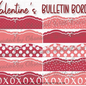 Valentine Bulletin Board Border, Bulletin Board Border, Printable ...