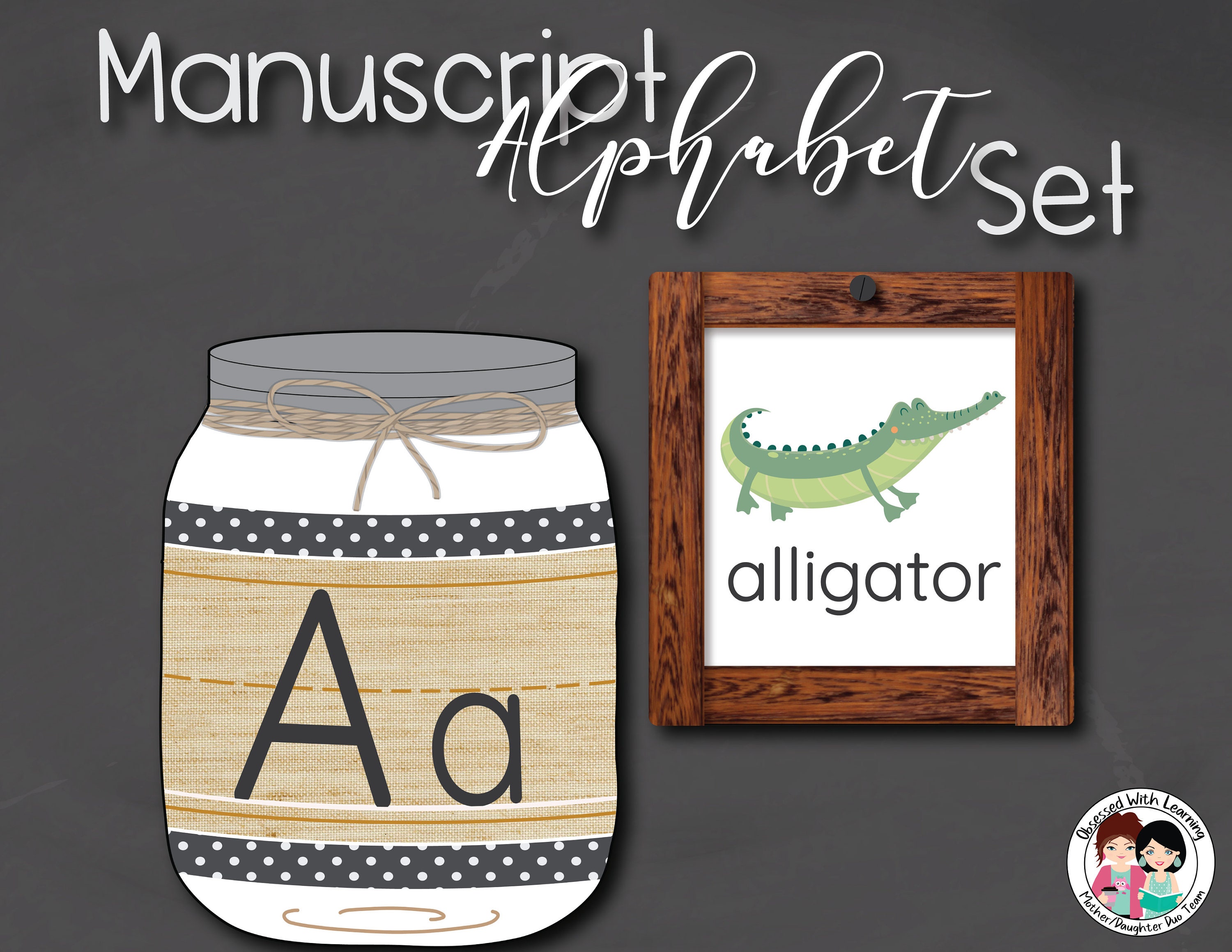 Alphabet Wall Cards Farmhouse Classroom Classroom Posters - Etsy