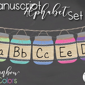 Farmhouse Alphabet Wall Cards, Rainbow Classroom Bulletin Kit ...