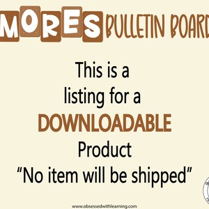 Camping Theme Bulletin Board Kit Smores Bulletin Board Kit | Etsy UK