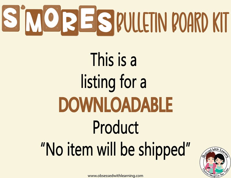 Camping Theme Bulletin Board Kit Smores Bulletin Board Kit - Etsy UK