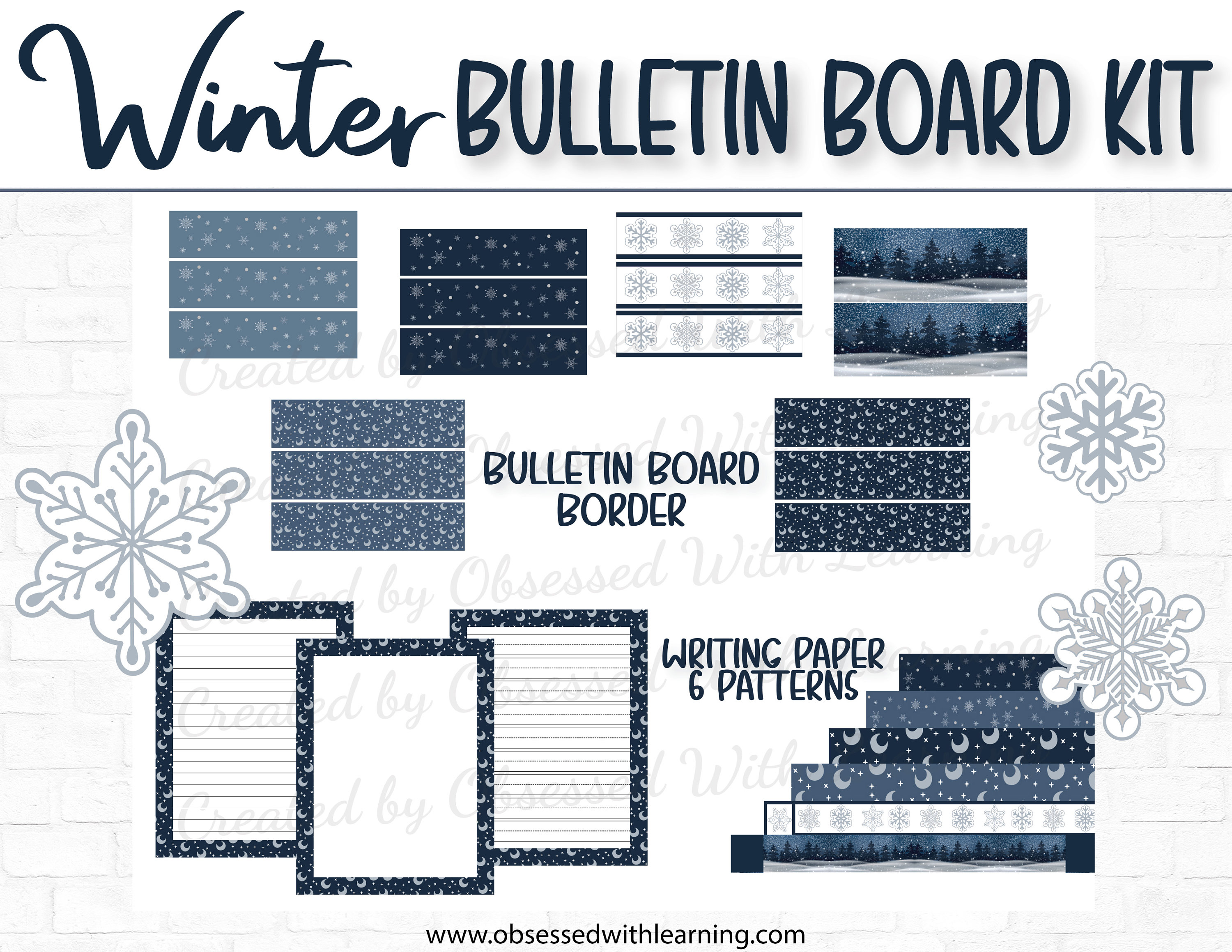 Winter Bulletin Board Winter Wonderland Bulletin Board - Etsy