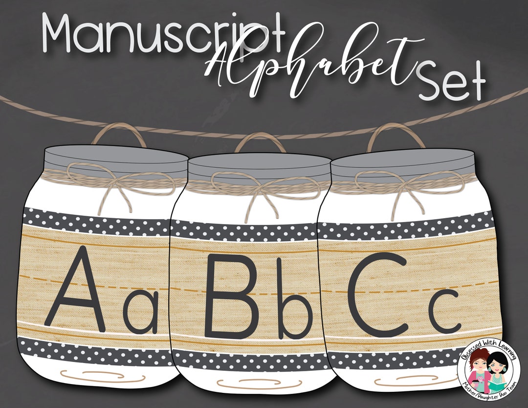 Alphabet Wall Cards, Farmhouse Classroom, Classroom Posters ...