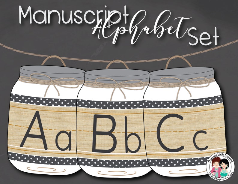 Alphabet Wall Cards Farmhouse Classroom Classroom Posters - Etsy