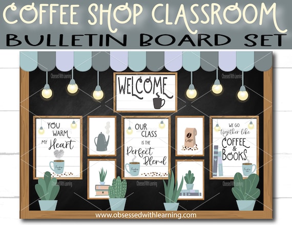 Coffee Shop Classroom Bulletin Board Farmhouse Classroom - Etsy