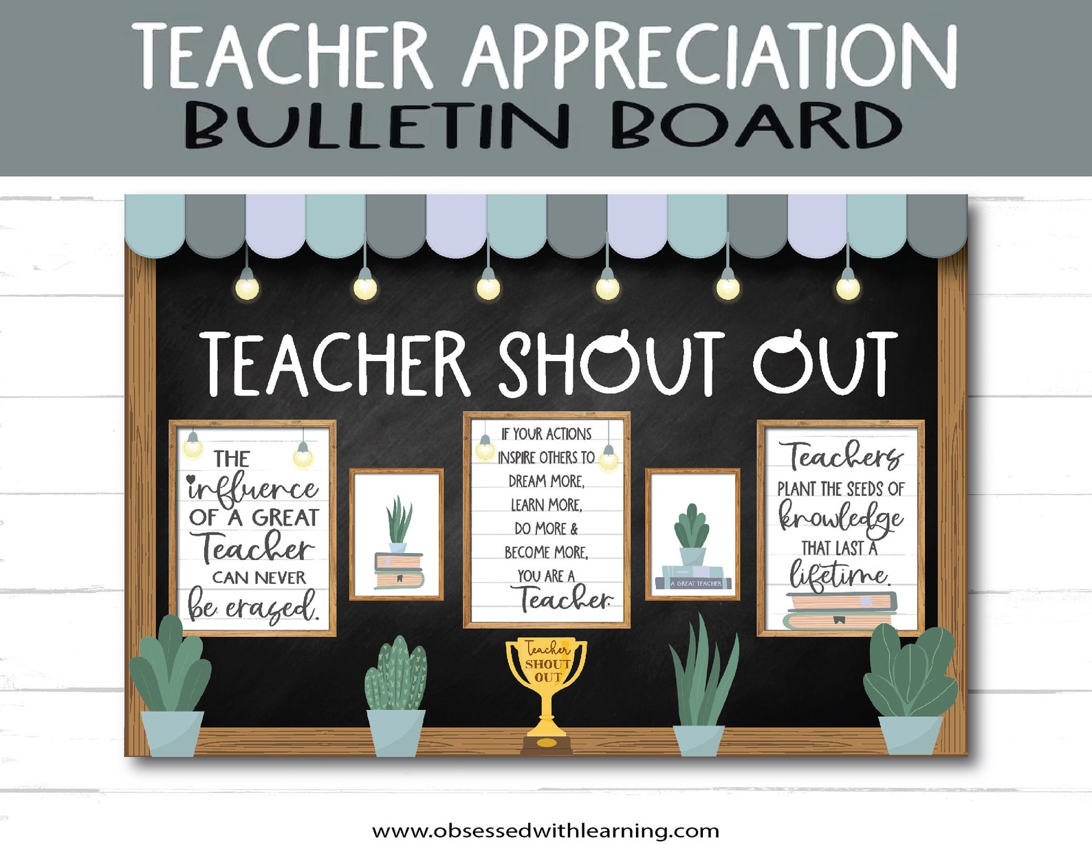 Easy Teacher Appreciation Bulletin Board Ideas for Staff - Sweet Tooth ...
