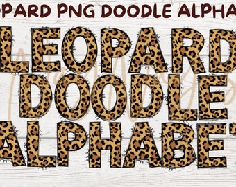 Leopard Print Alphabet PNG, Doodle Alphabet Clip Art, Transparent PNG ...