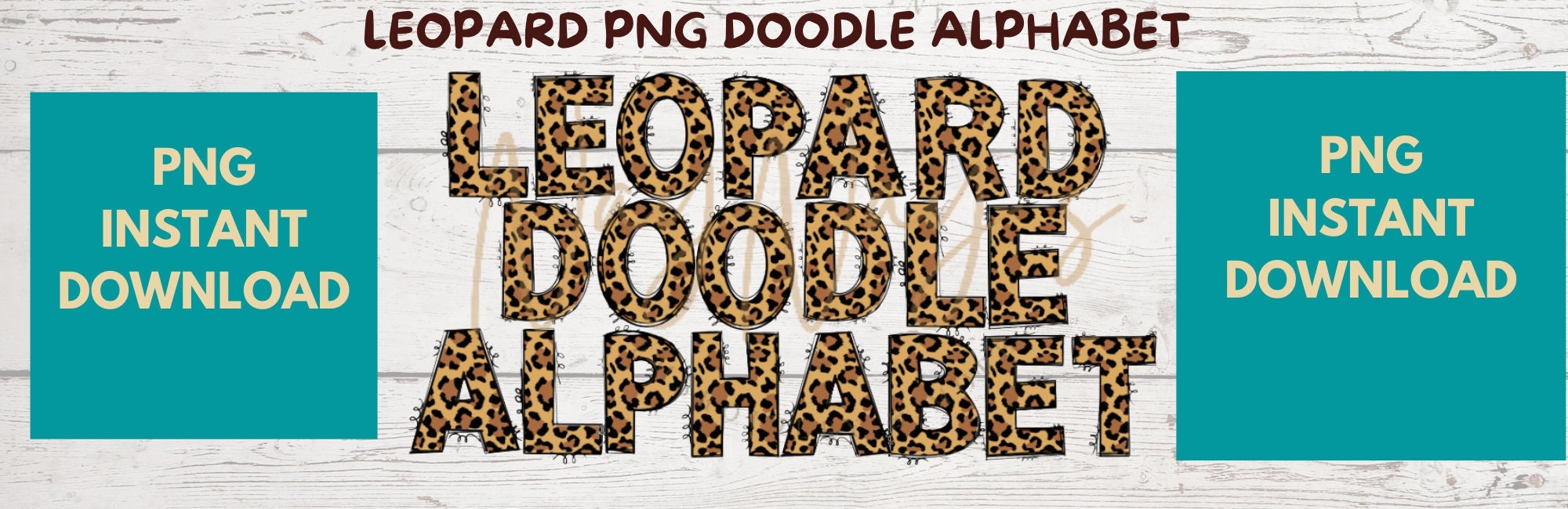 Leopard Doodle Alphabet PNG - Etsy