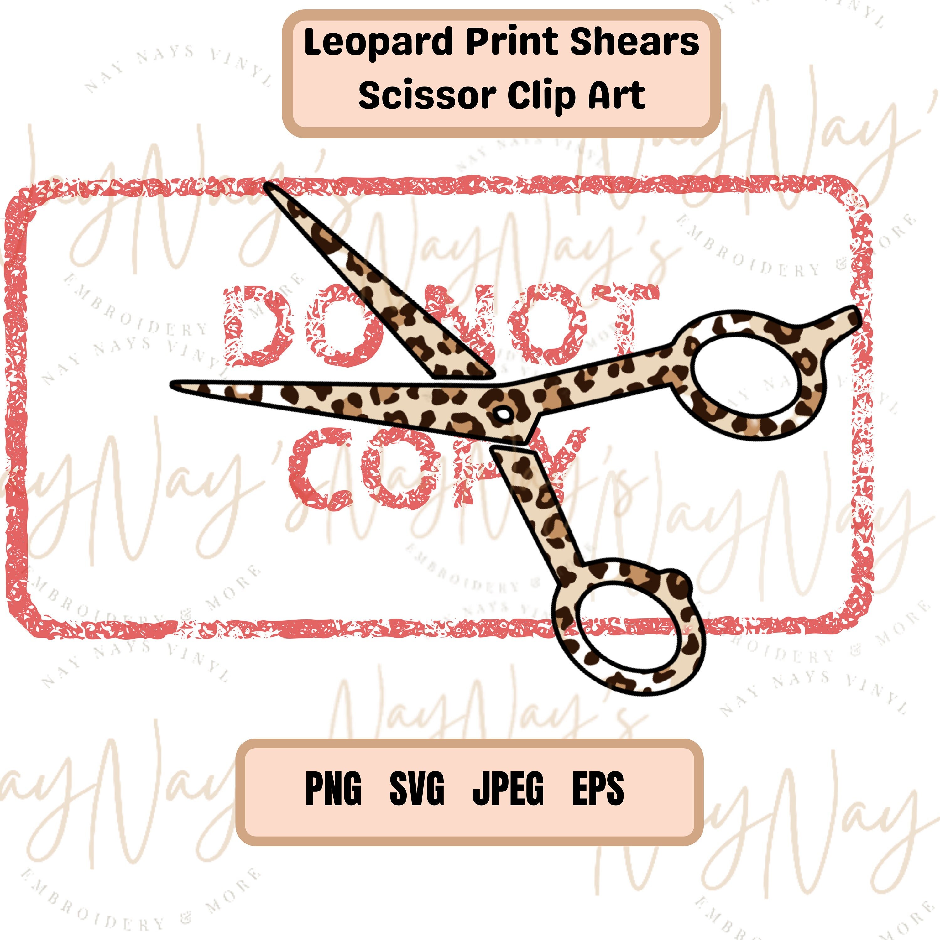 Leopard Print Shears - Scissors Clip Art PNG - SVG - EPS - Etsy