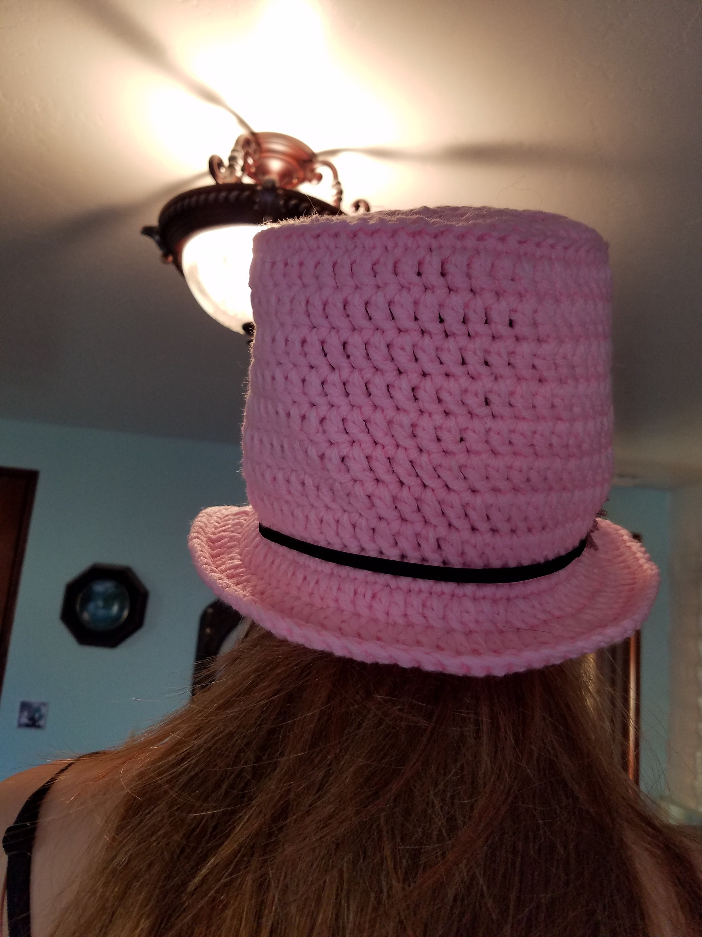 Buy Pink Stove Pipe Top Hat With Removable Flower Band Online in India ...