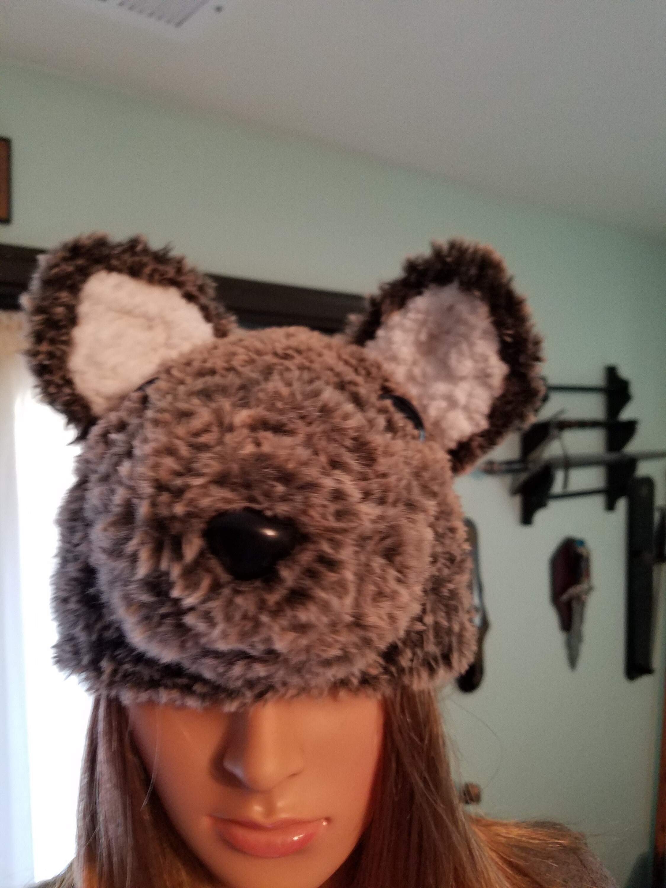 Fluffy Gray Wolf Hat - Etsy