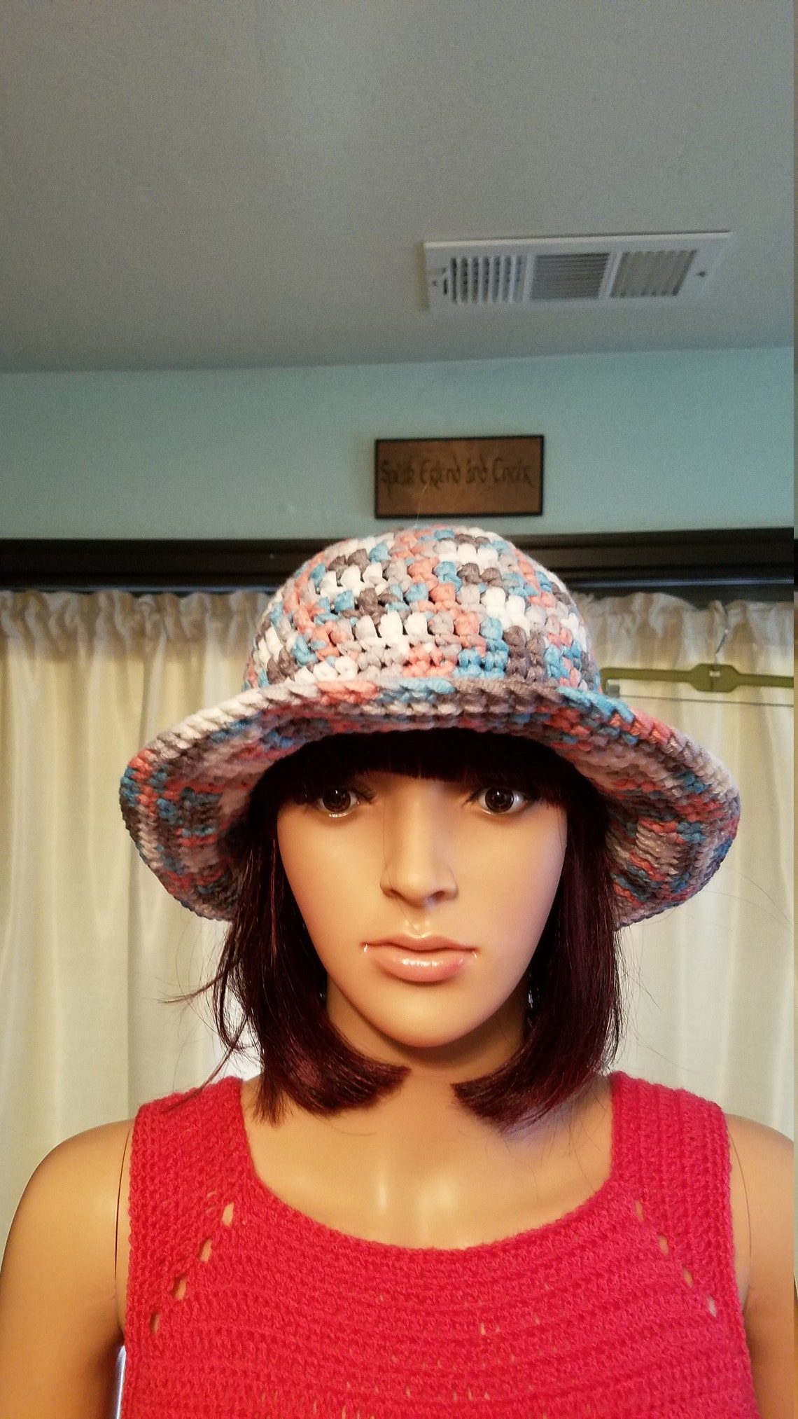 Multi Color Bucket Style Crochet Hat - Etsy