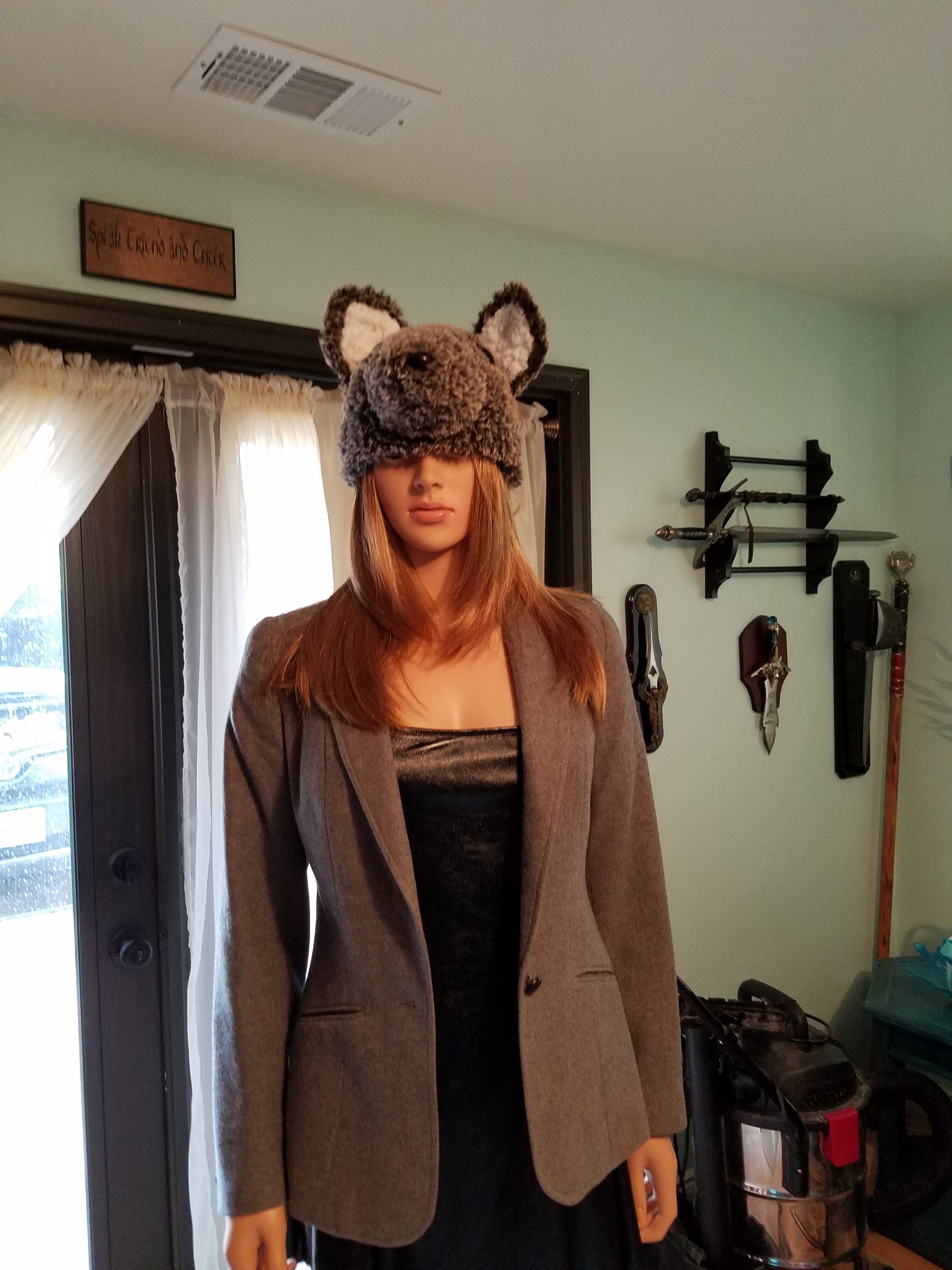 Fluffy Gray Wolf Hat - Etsy