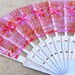 Red Pink Folding Fan Lace Handmade Handheld Foldable Nanduti Ñandutí ...