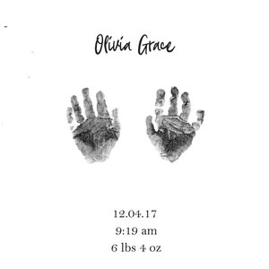 Baby Hand Print Art Print Personalized Hand Print Wall Art - Etsy