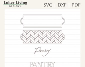 Dxf Files Pantry Sign - Etsy