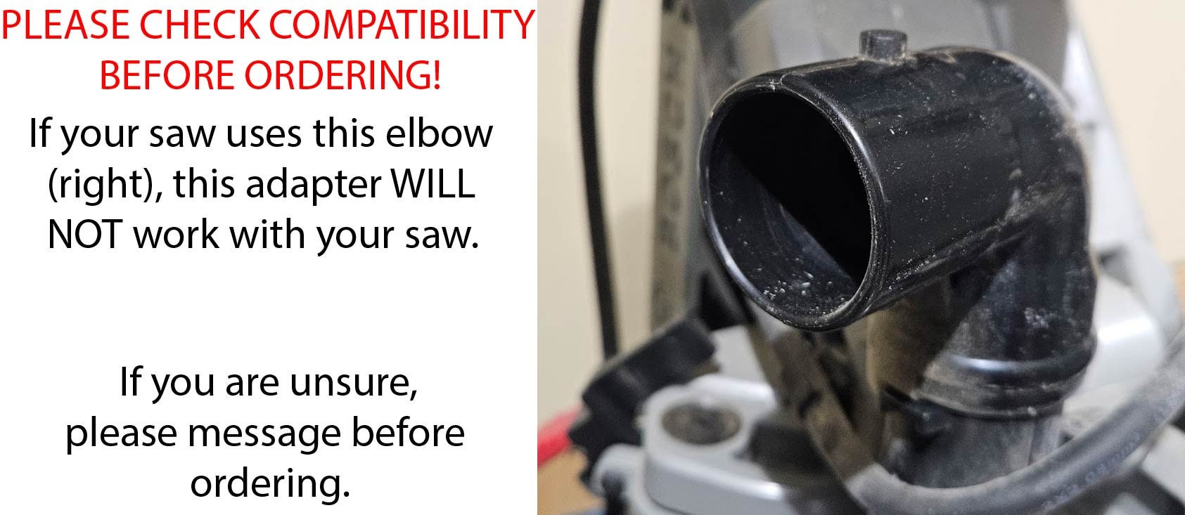2.25 Inch (2 1/4") Vacuum Adapter Bosch Miter Saw (bosch Click & Clean ...