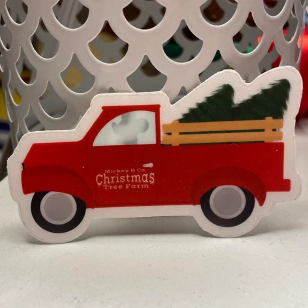 Christmas Tree Truck Vinyl Sticker - Etsy